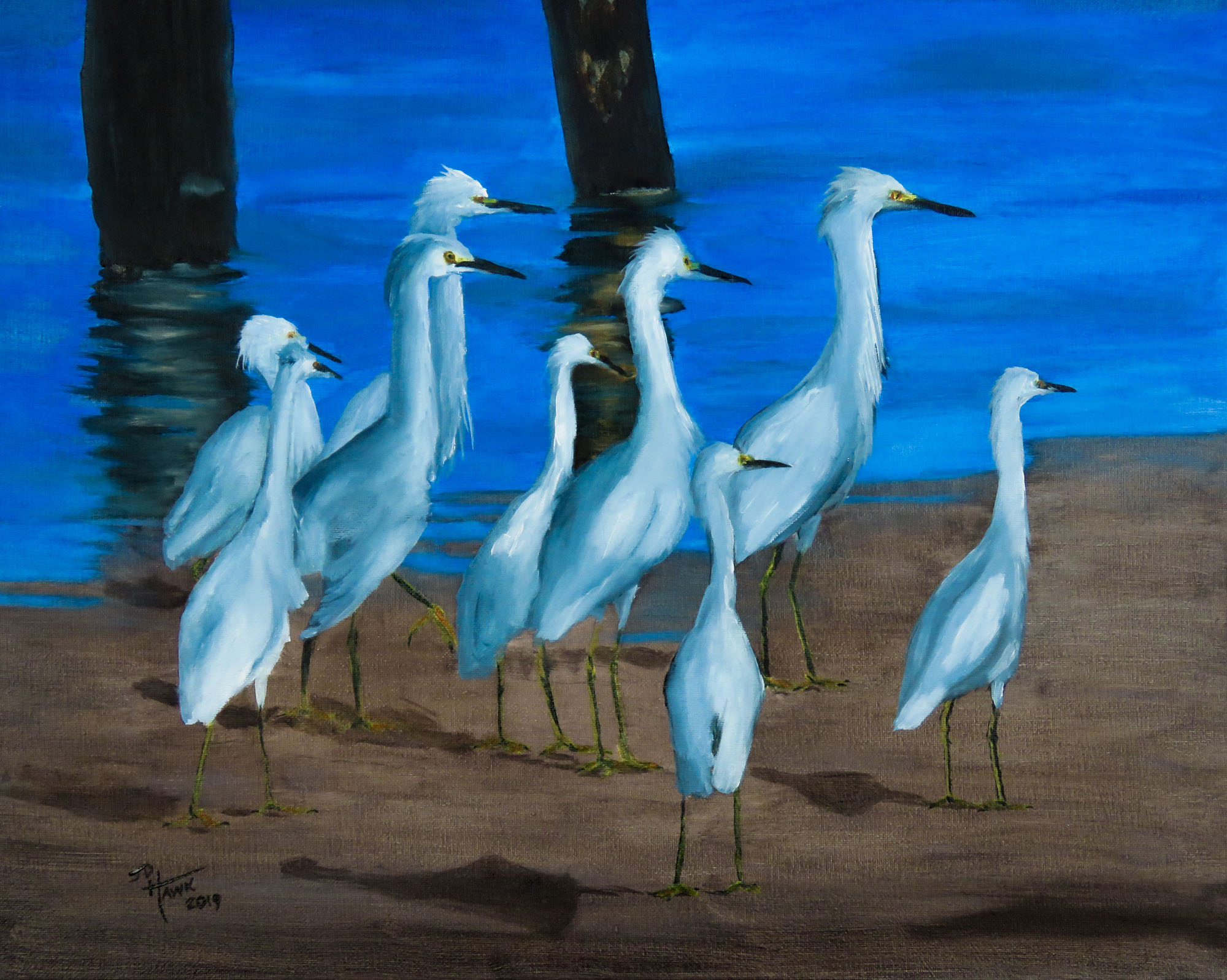 White Waders - JD Hawk's Art Studio