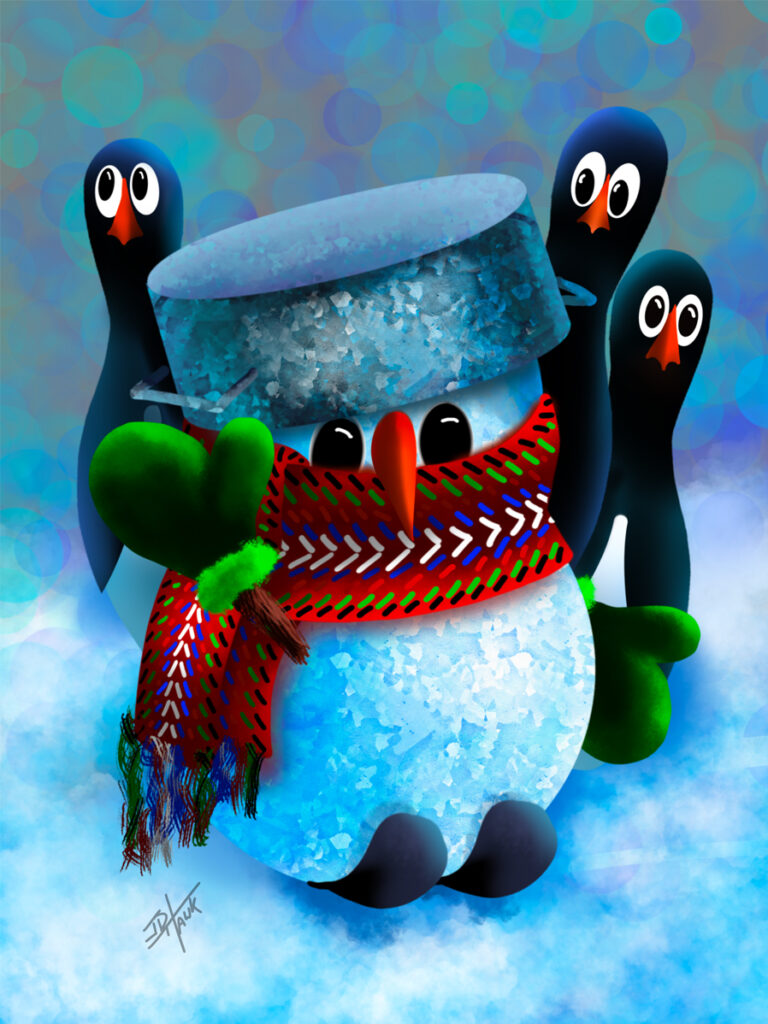 Gifts - Charlie & his Penguins - JD Hawk's Art Studio